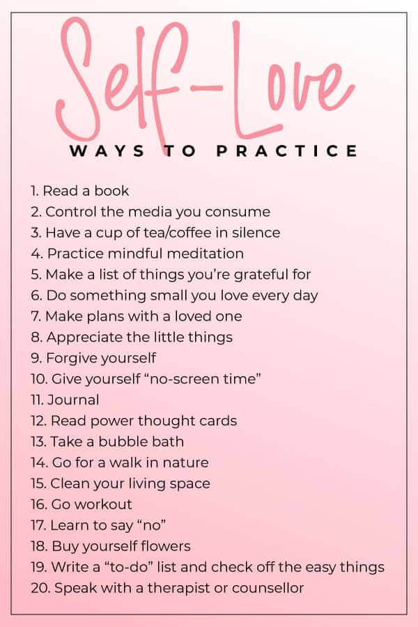 20 Ways to Practice Self Love - Dana Nicole 20 Ways to Practice Self Love - Dana Nicole