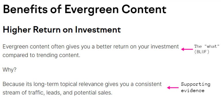 BLUF: What it is and how to use it for better writing - Dana Nicole